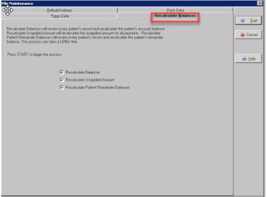 File maintenance | Medisoft on the Cloud