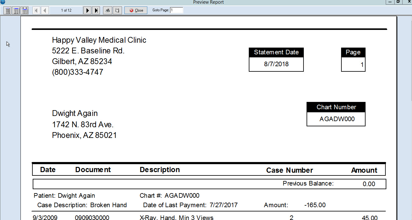 Printing Paper Statements | Medisoft on the Cloud