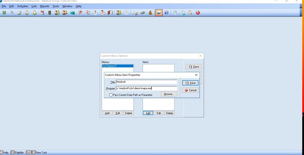 How to Add a Menu Button | Medisoft on the Cloud