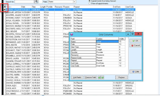 How to add columns on Appointment | Medisoft on the Cloud