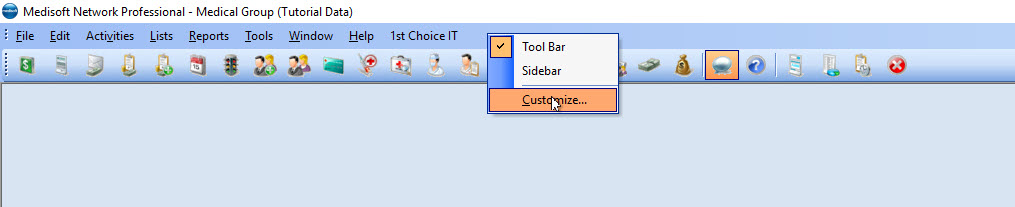 How to show the ToolTips on Toolbars | Medisoft on the Cloud