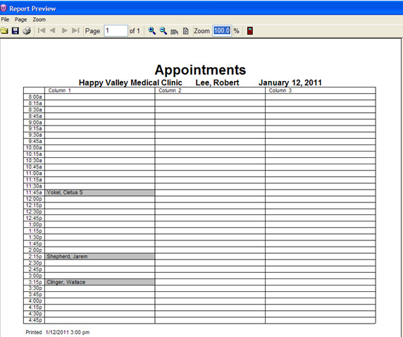 Medisoft Office Hours Reporting For Medical Scheduling Software ...