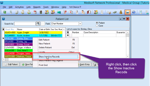 How to set back as an Active Patient in Medisoft | Medisoft on the Cloud