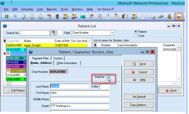 How to set back as an Active Patient in Medisoft | Medisoft on the Cloud